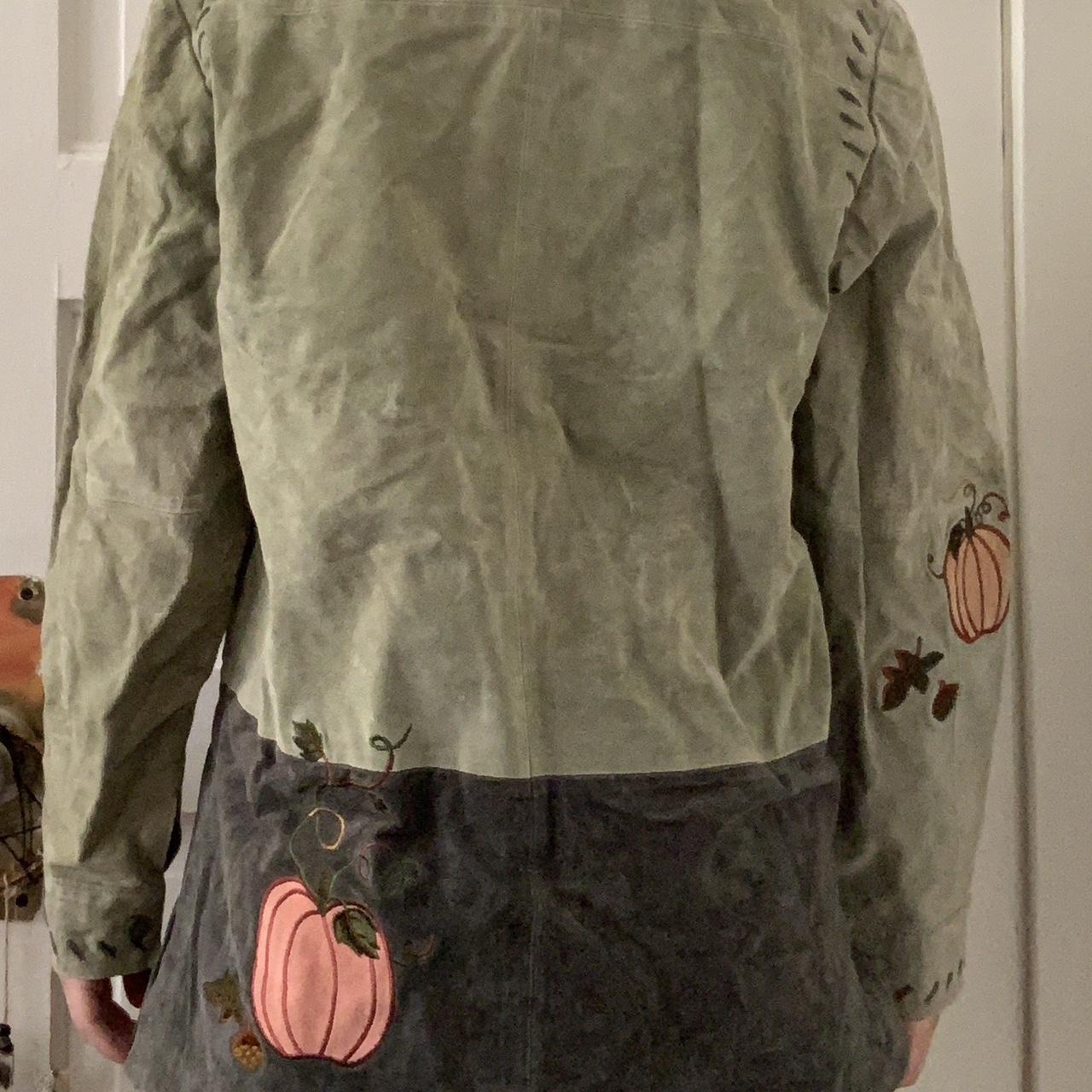 Vintage Leather Pumpkin Jacket This is a repop, I... - Depop