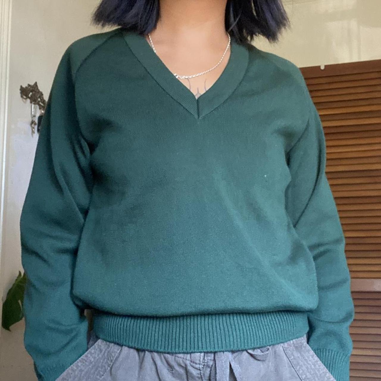 Forest Green V Neck Jumper Warm and comfy !!! Size... - Depop