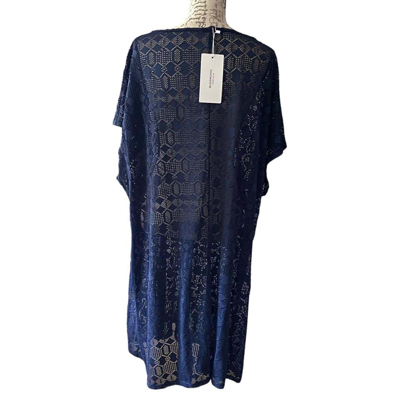 NWT Blue Bloomchic Swimsuit Cover Up Dress Size... - Depop