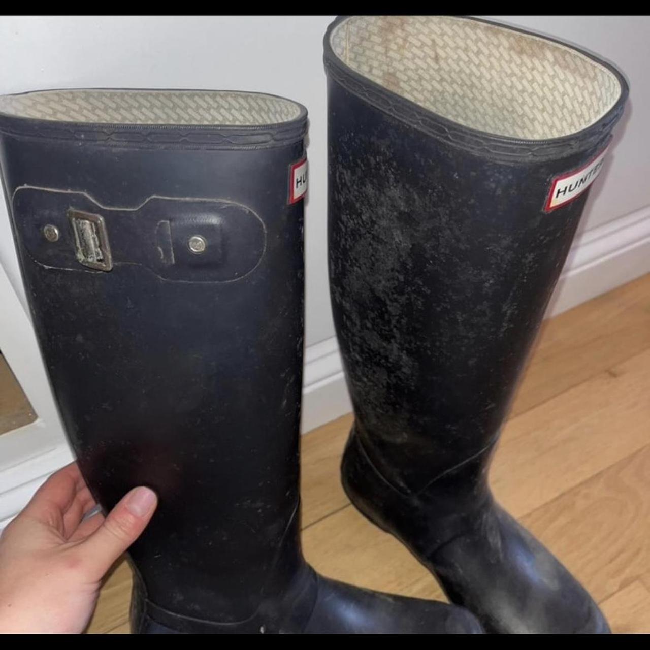 Hunter wellies size 5 well worn, slight signs of... | Depop