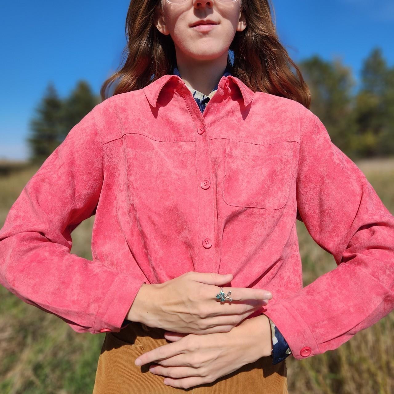 Pink Button Down This vintage 90s button down by... - Depop