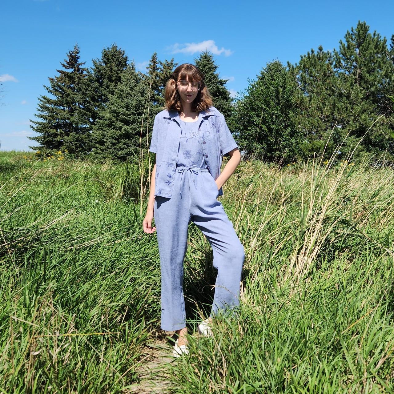 Blue Matching Set This vintage y2k set by Draper's... - Depop