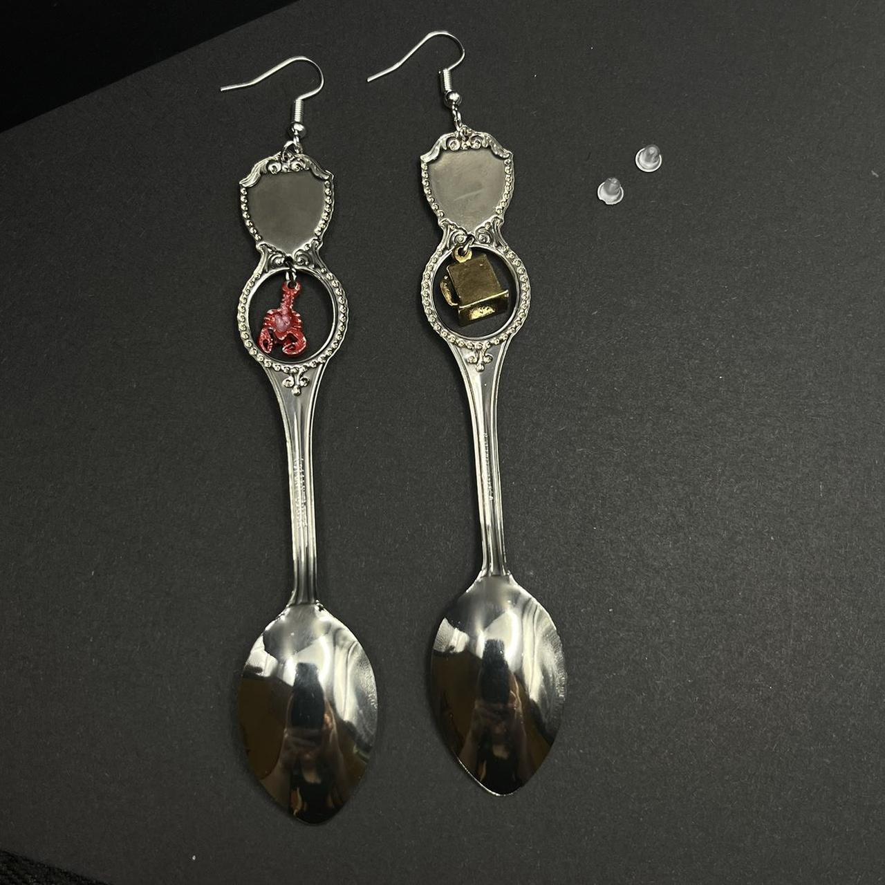 Spoon earrings! 🖤 I diy turned two spoons into large... | Depop