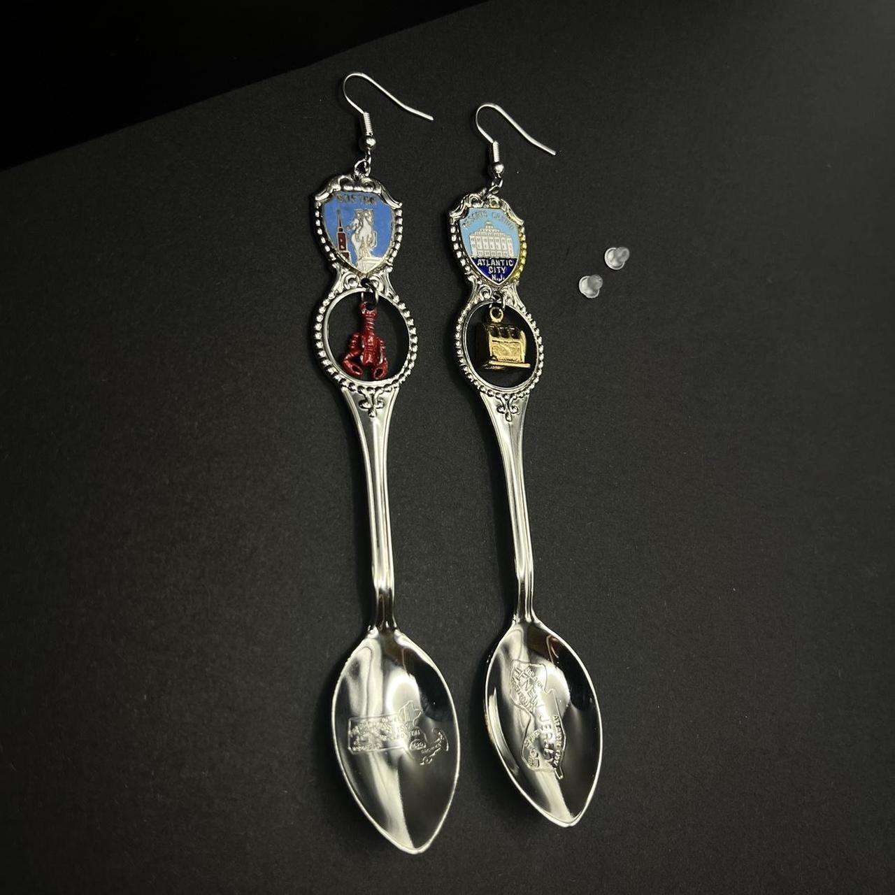 Spoon earrings! 🖤 I diy turned two spoons into large... | Depop