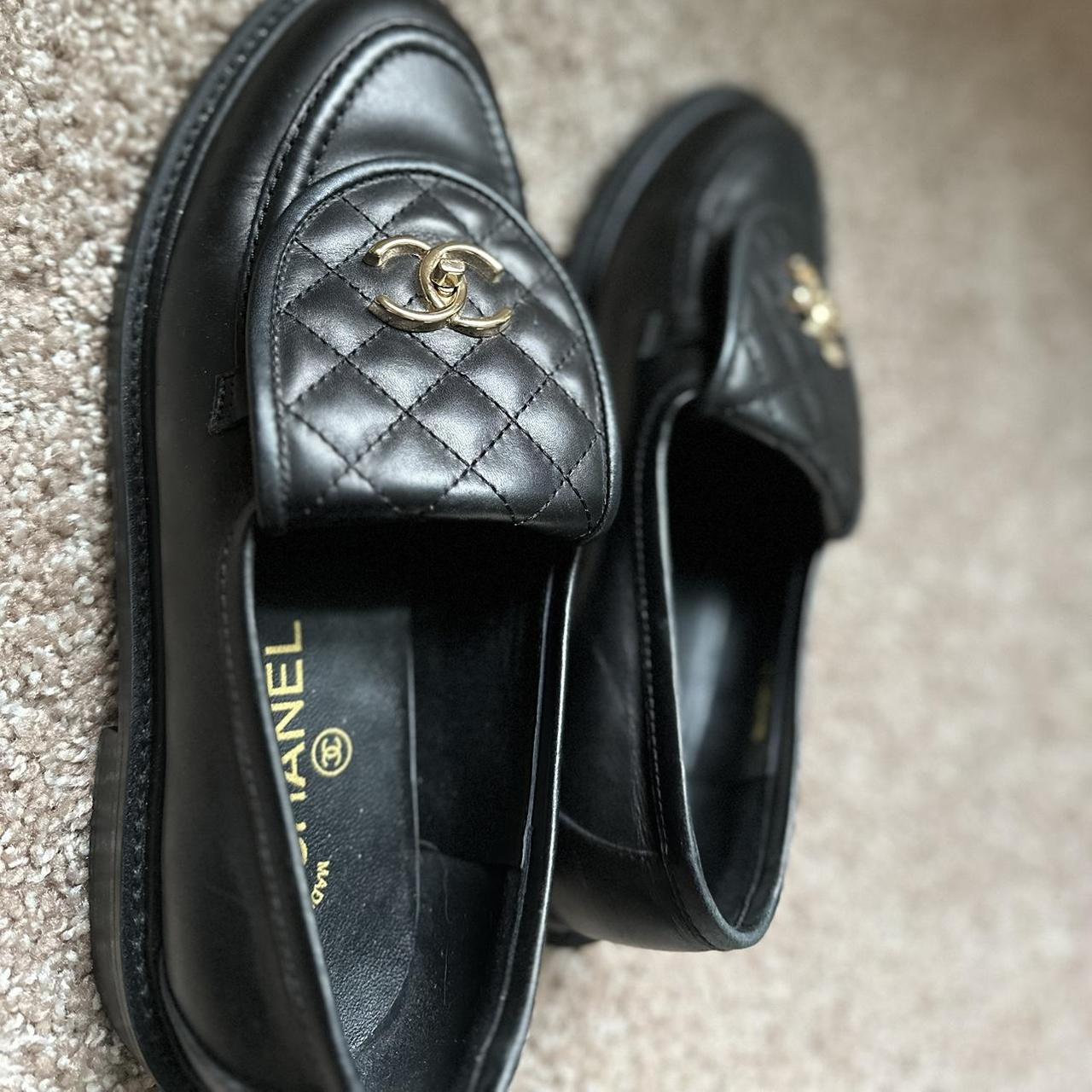 Chanel loafers, fit a U.S. size 8.5-9 best. Wore... - Depop