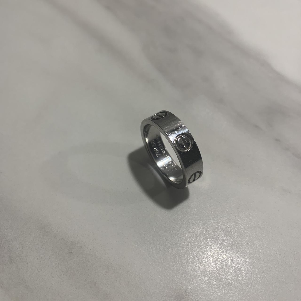 Women’s silver column ring 7cm diameter and 4mm thick - Depop