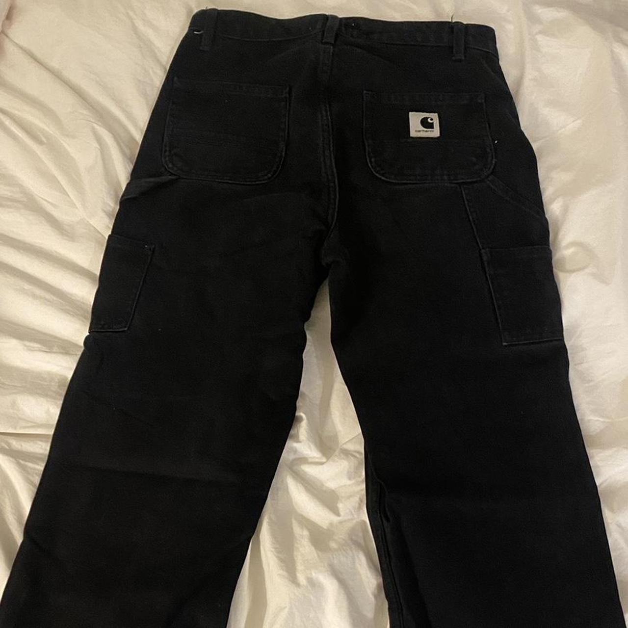 Carhartt WIP black straight pierce pant size... - Depop