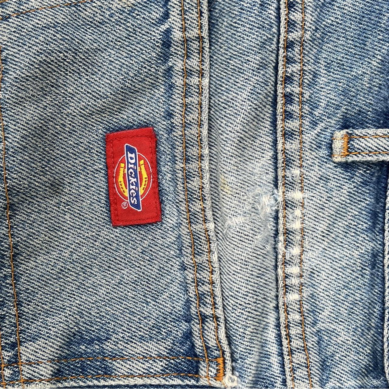 Distressed denim dickies mini shorts Very short! Raw... - Depop