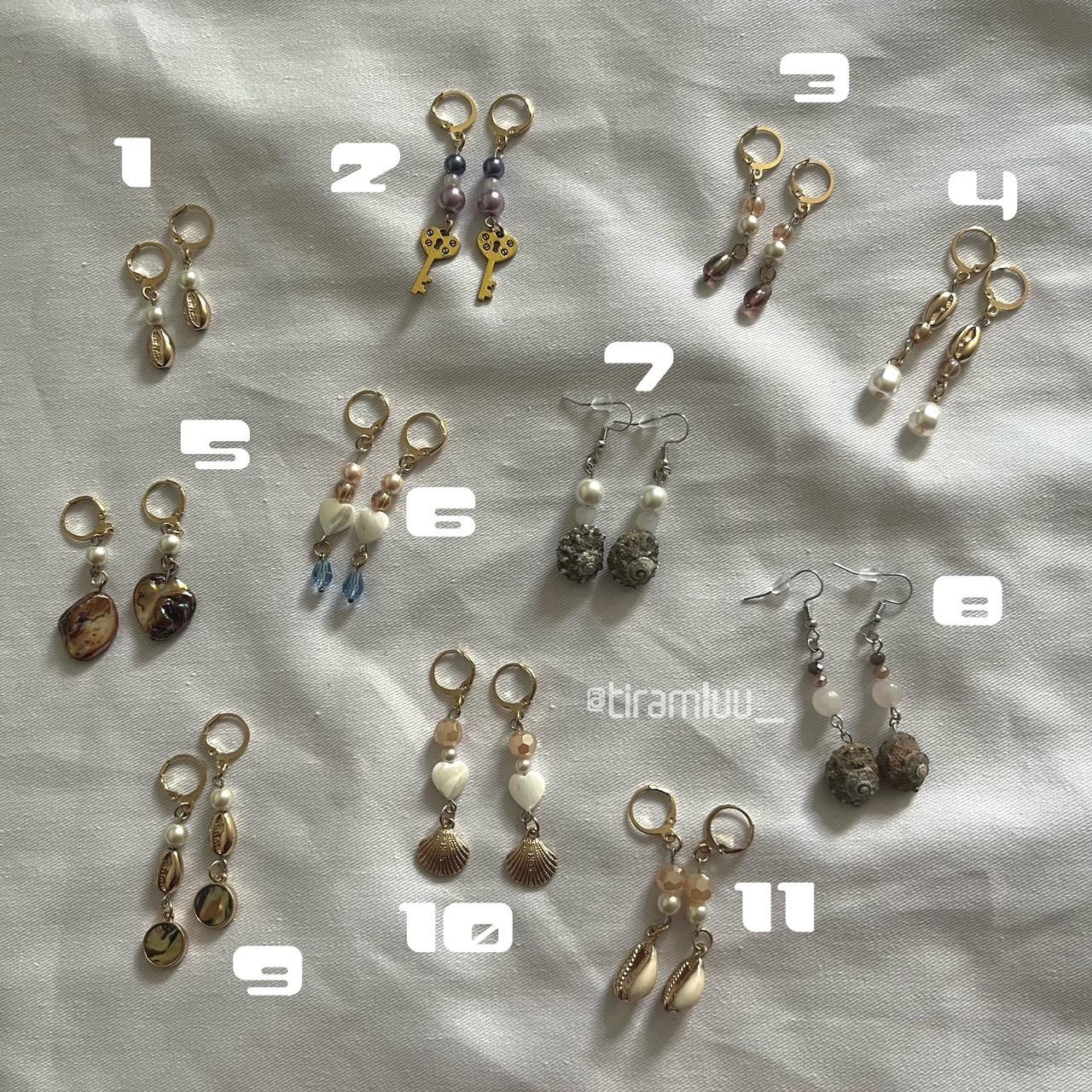 handmade aphrodite love and shells earrings gold... - Depop