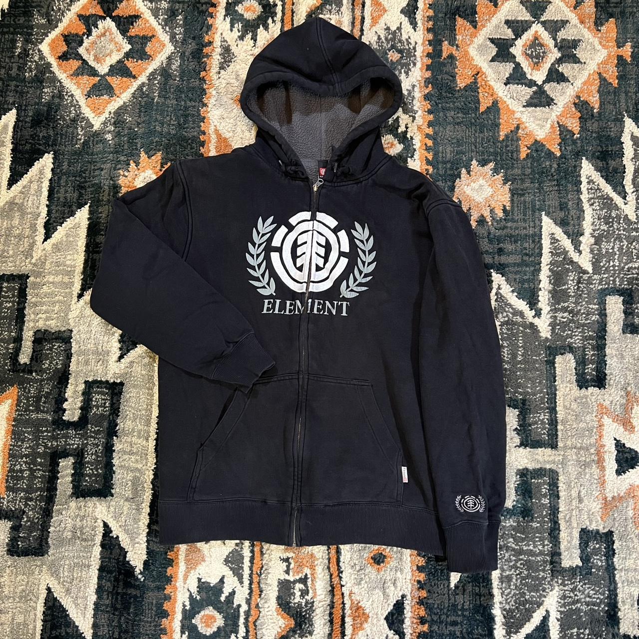 Element Men's Black and Grey Hoodie | Depop