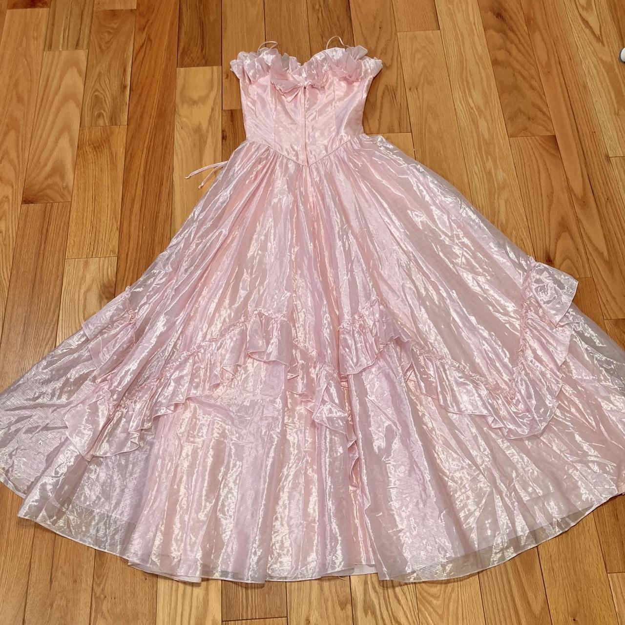 Light pink vintage formal / princess gown made of... - Depop