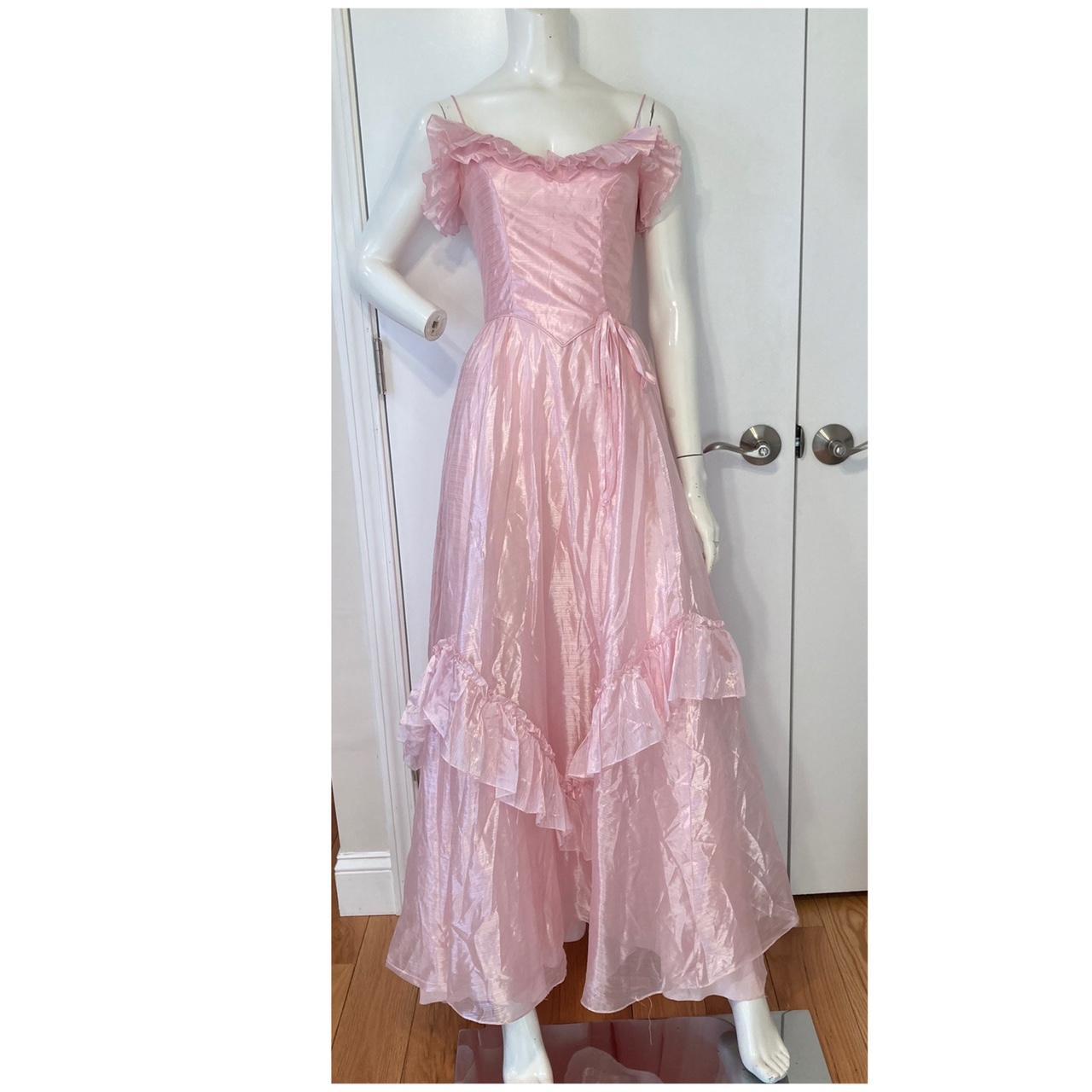 Light pink vintage formal / princess gown made of... - Depop