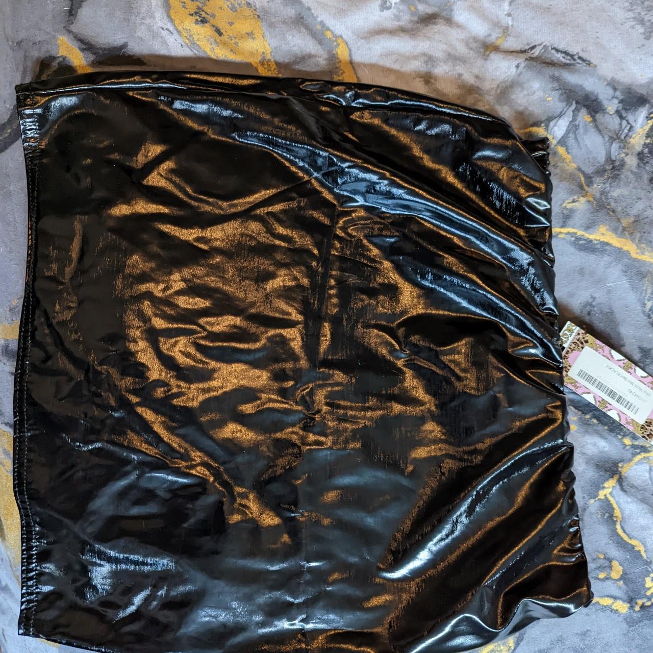 Vinyl micro mini skirt - Depop