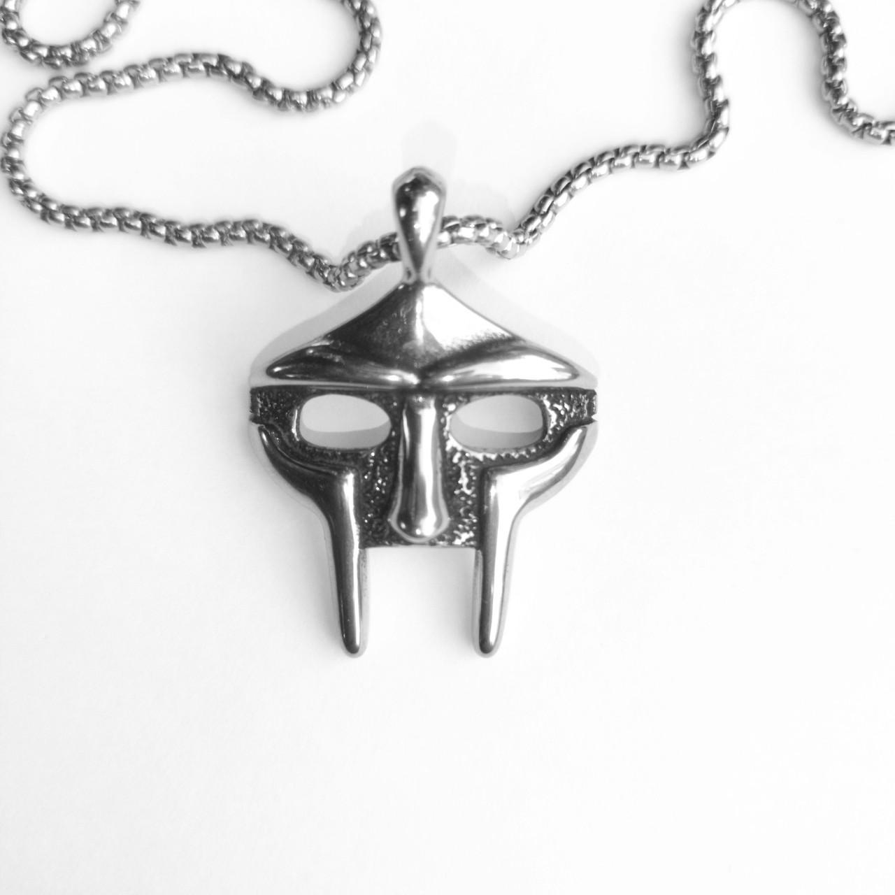 MF DOOM stainless steel mask necklace 60cm... - Depop