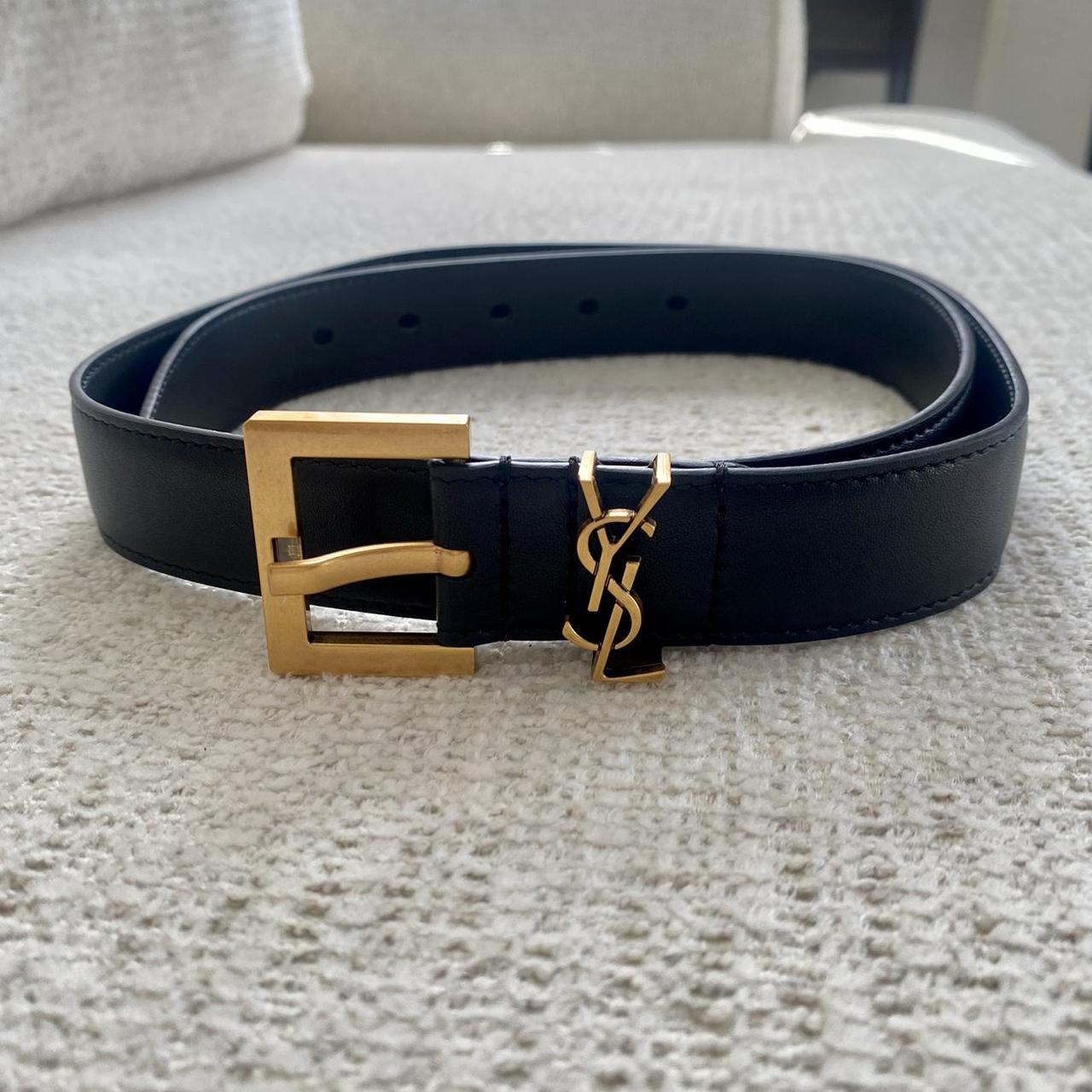 Yves Saint Laurent Women's Black Belt | Depop