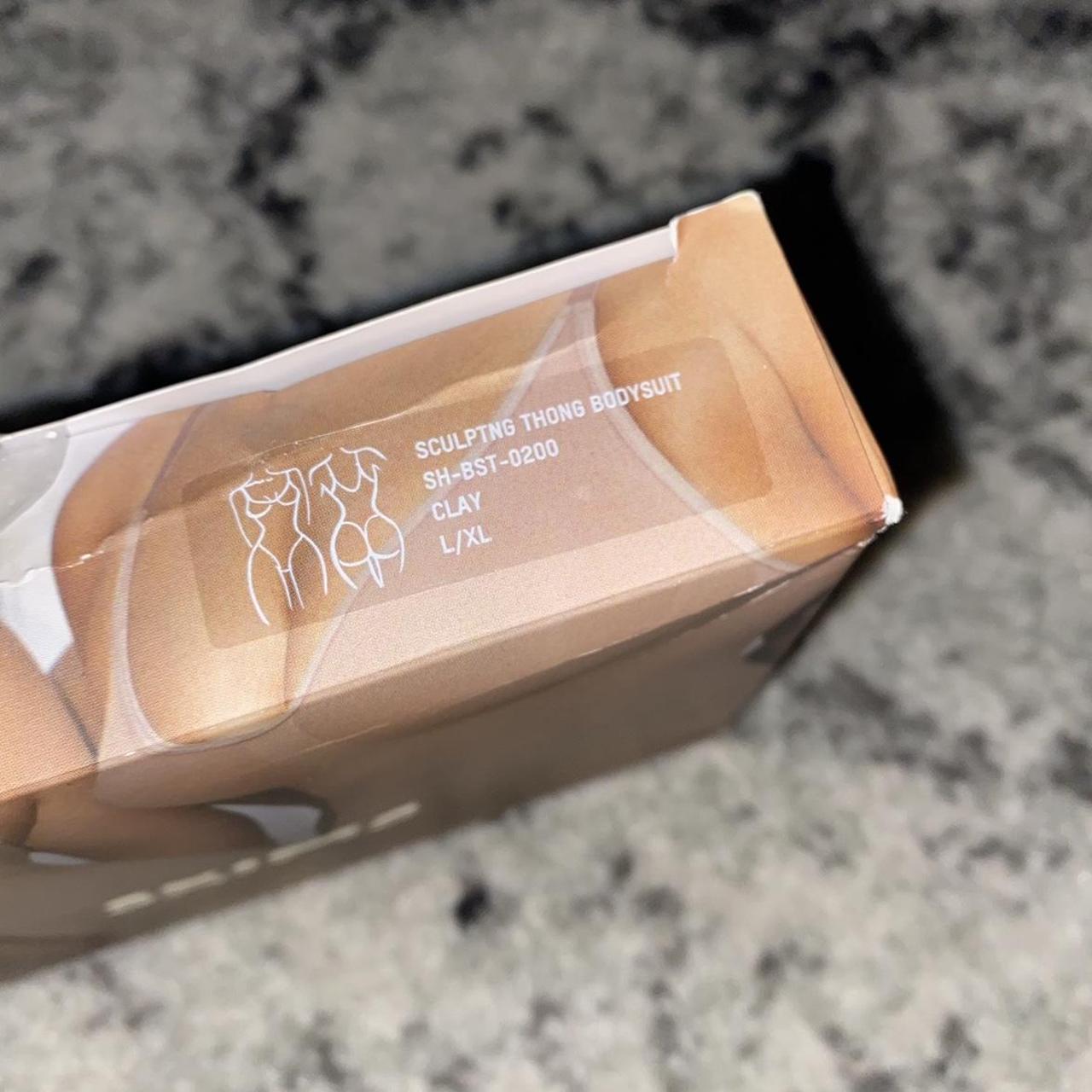 Skims sculpting thong bodysuit in Clay. Size L/XL.... - Depop