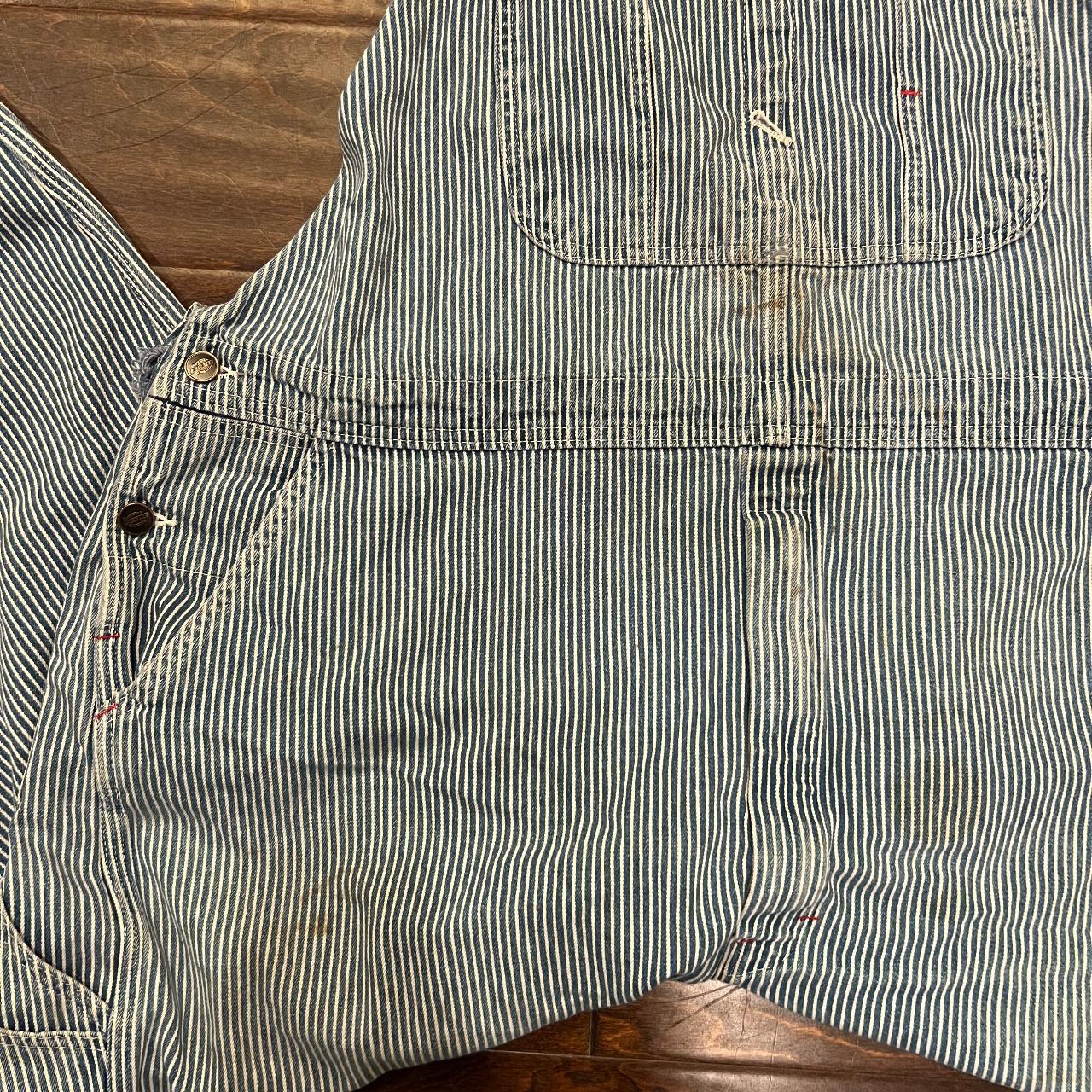 Dickies vintage thrifted pinstripe overalls - no... - Depop