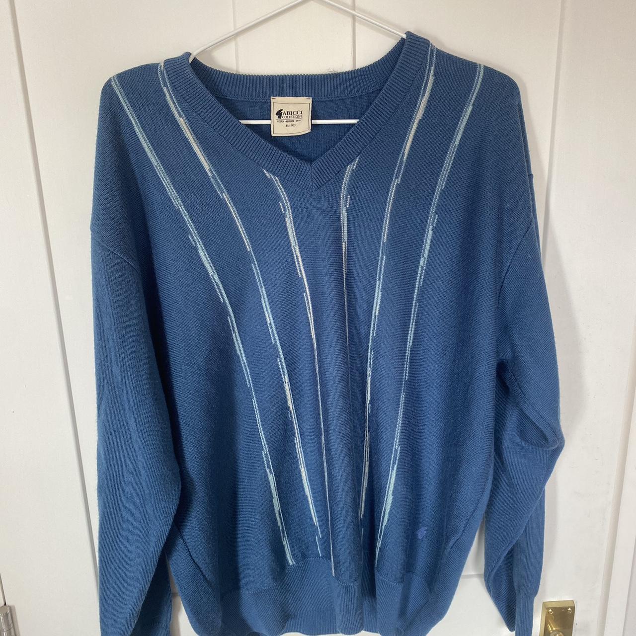 Sky blue abicci collezione knitted jumper Sky blue... - Depop