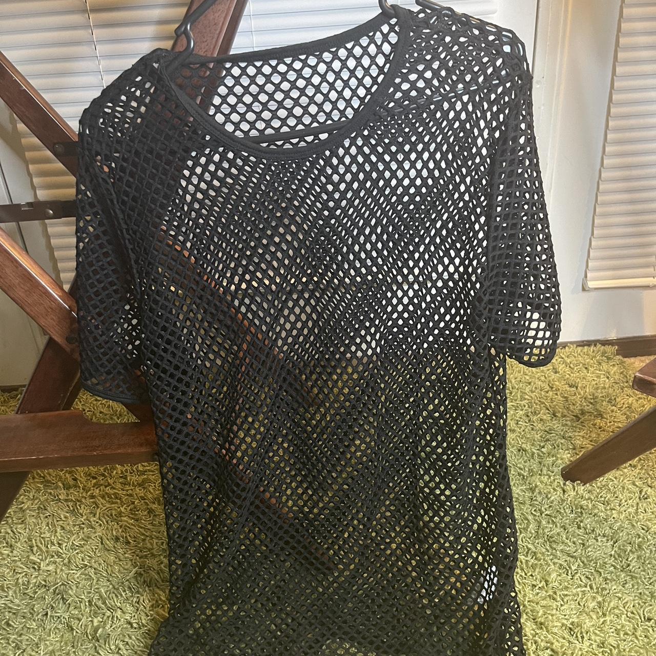⛓️black fish net shirt⛓️ • size medium (men) • $12.99... - Depop