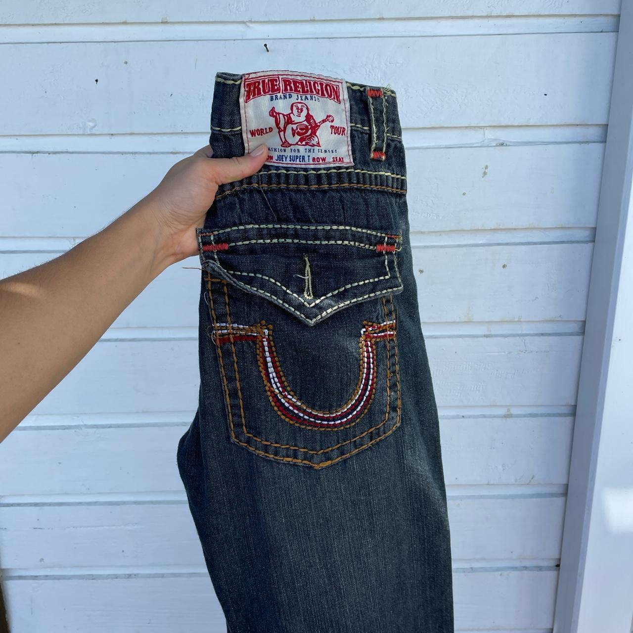 Original true religion jeans nicest green, orange,... - Depop