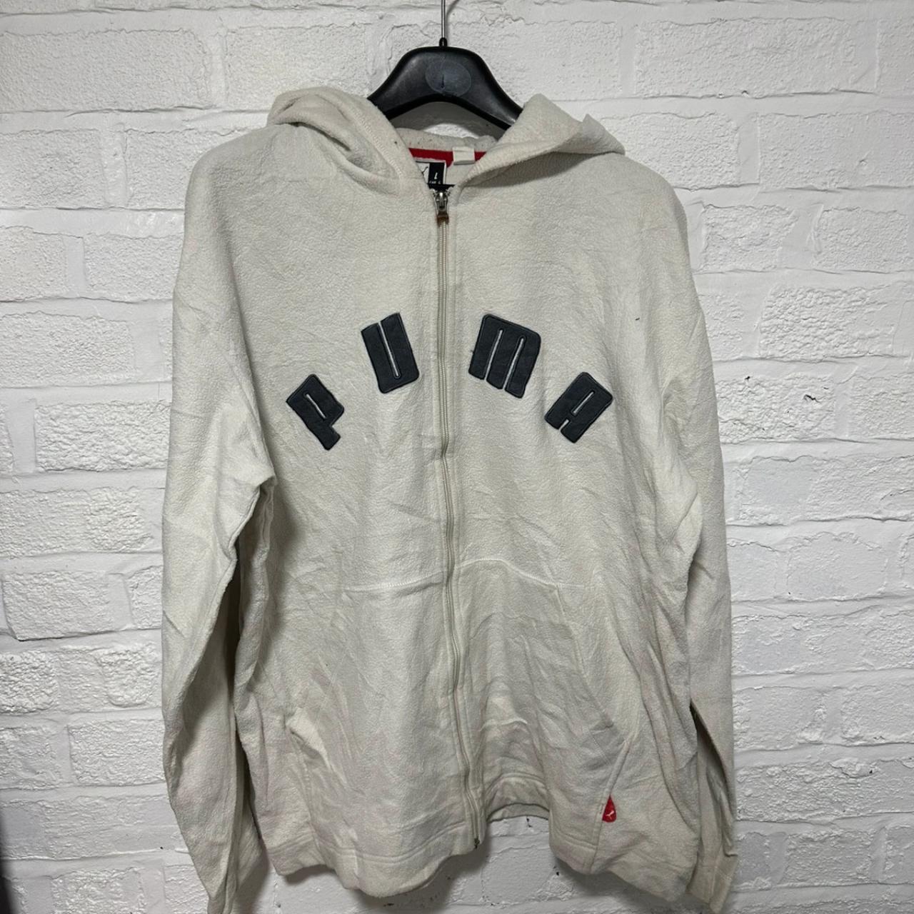 Puma fleece vintage fleece Colour : white Size :... | Depop