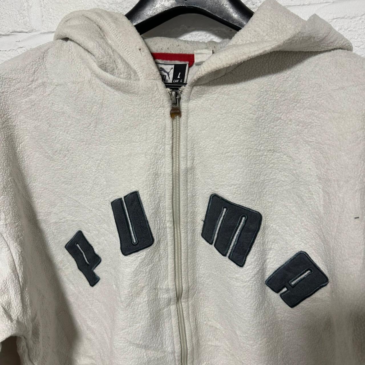 Puma fleece vintage fleece Colour : white Size :... | Depop
