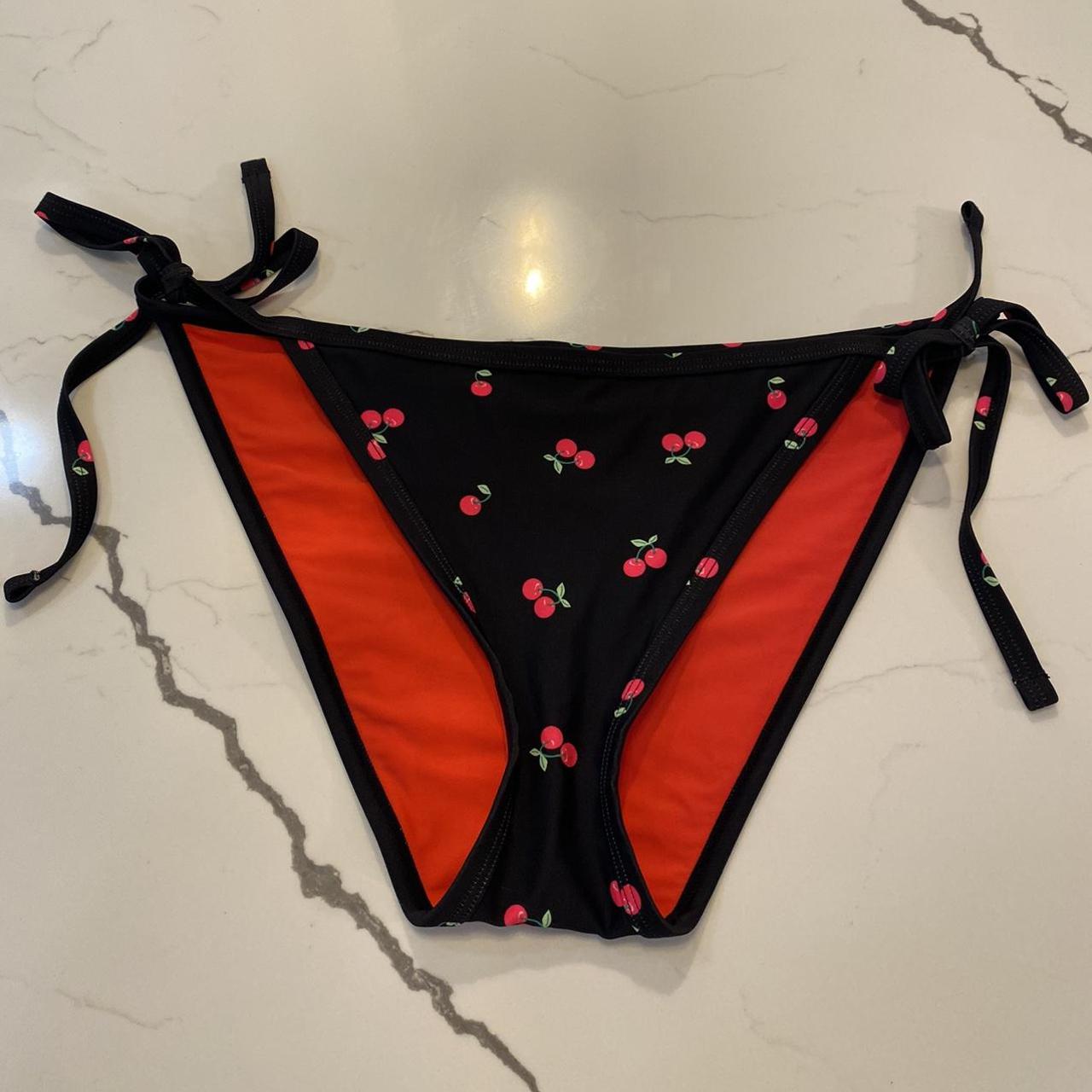 Classic cherry print bikini bottom! This best fits a... - Depop