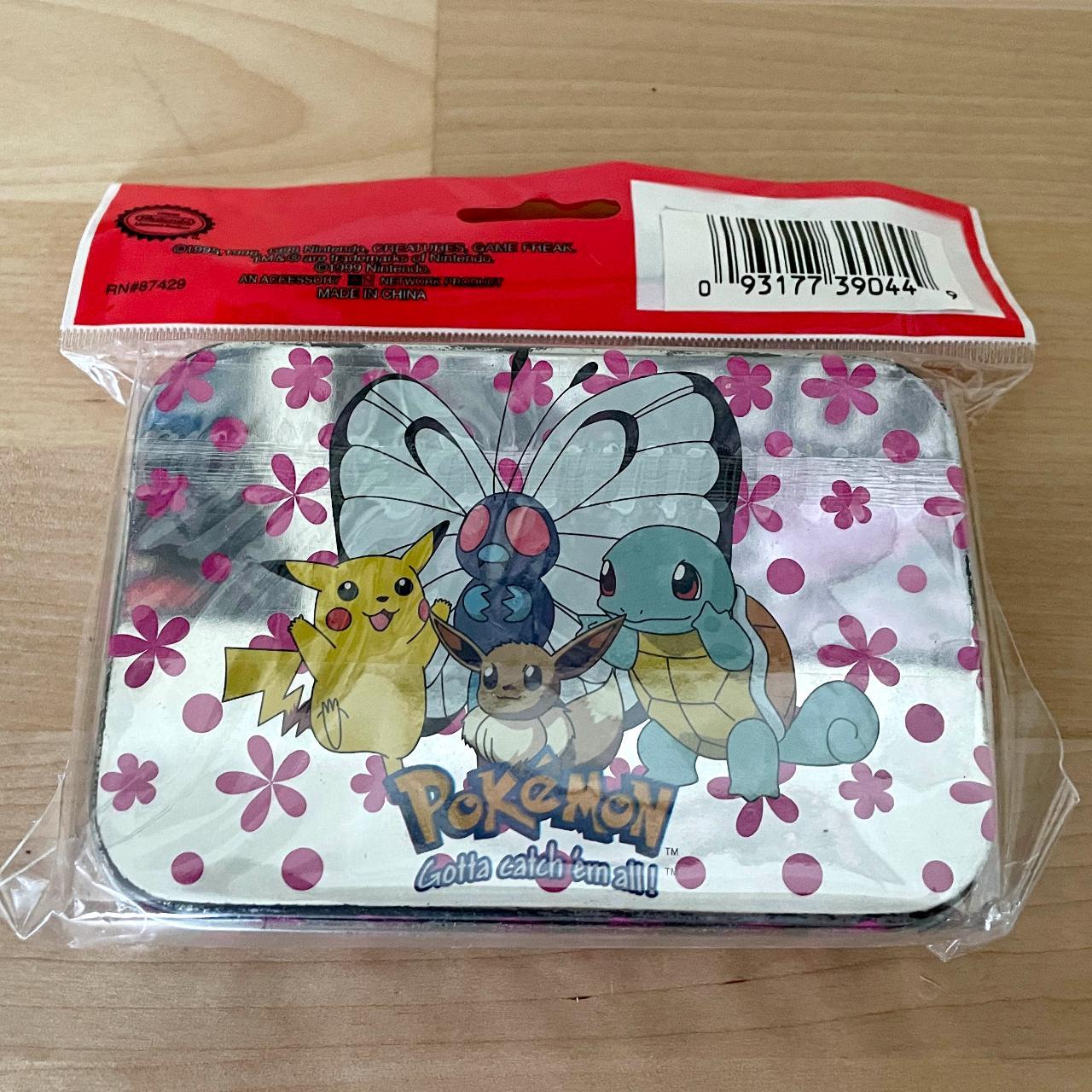 pokemon ponytail holder/hair tie set in metal tin.... - Depop
