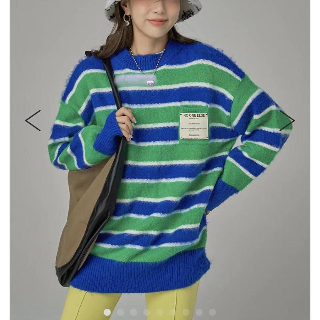 chuu made striped sweater - chuu made: no one else... - Depop