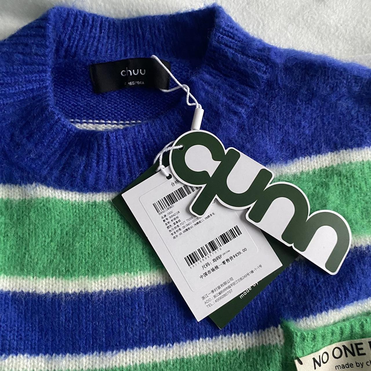 chuu made striped sweater - chuu made: no one else... - Depop
