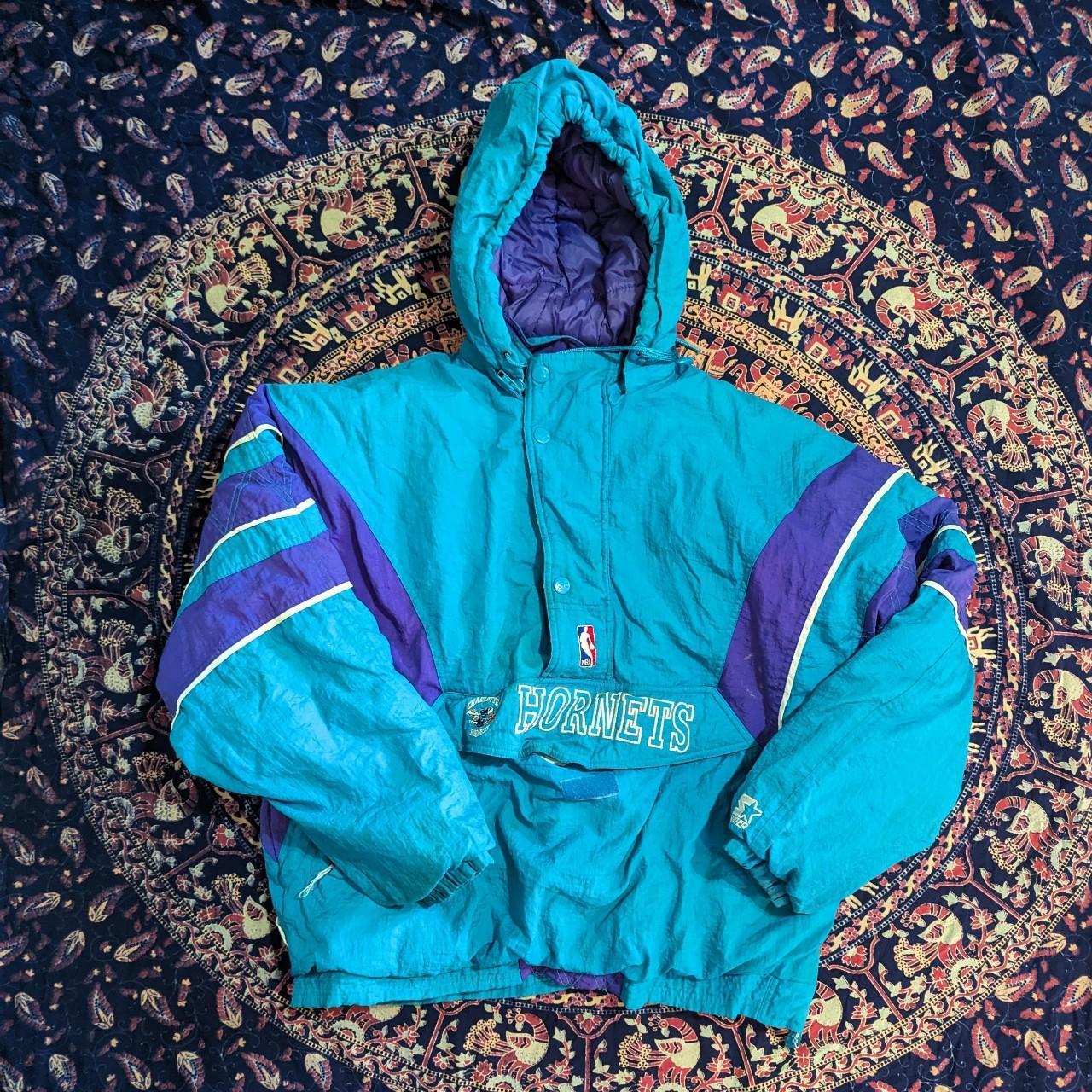 Vintage 90s Charlotte Hornets Jacket XL Starter... | Depop