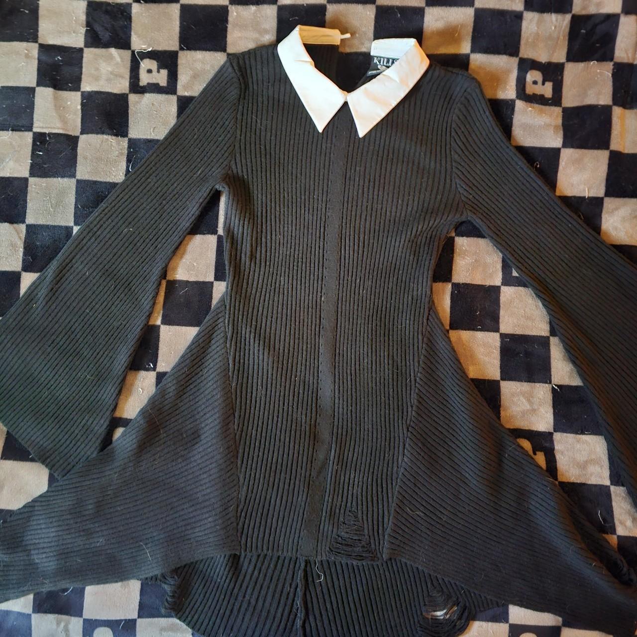 Killstar Hellda thick knit dress. Very Wednesday... - Depop