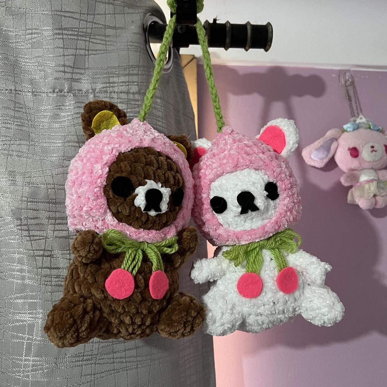 Crochet Cherry korilakkuma/ rilakkuma cherry... - Depop