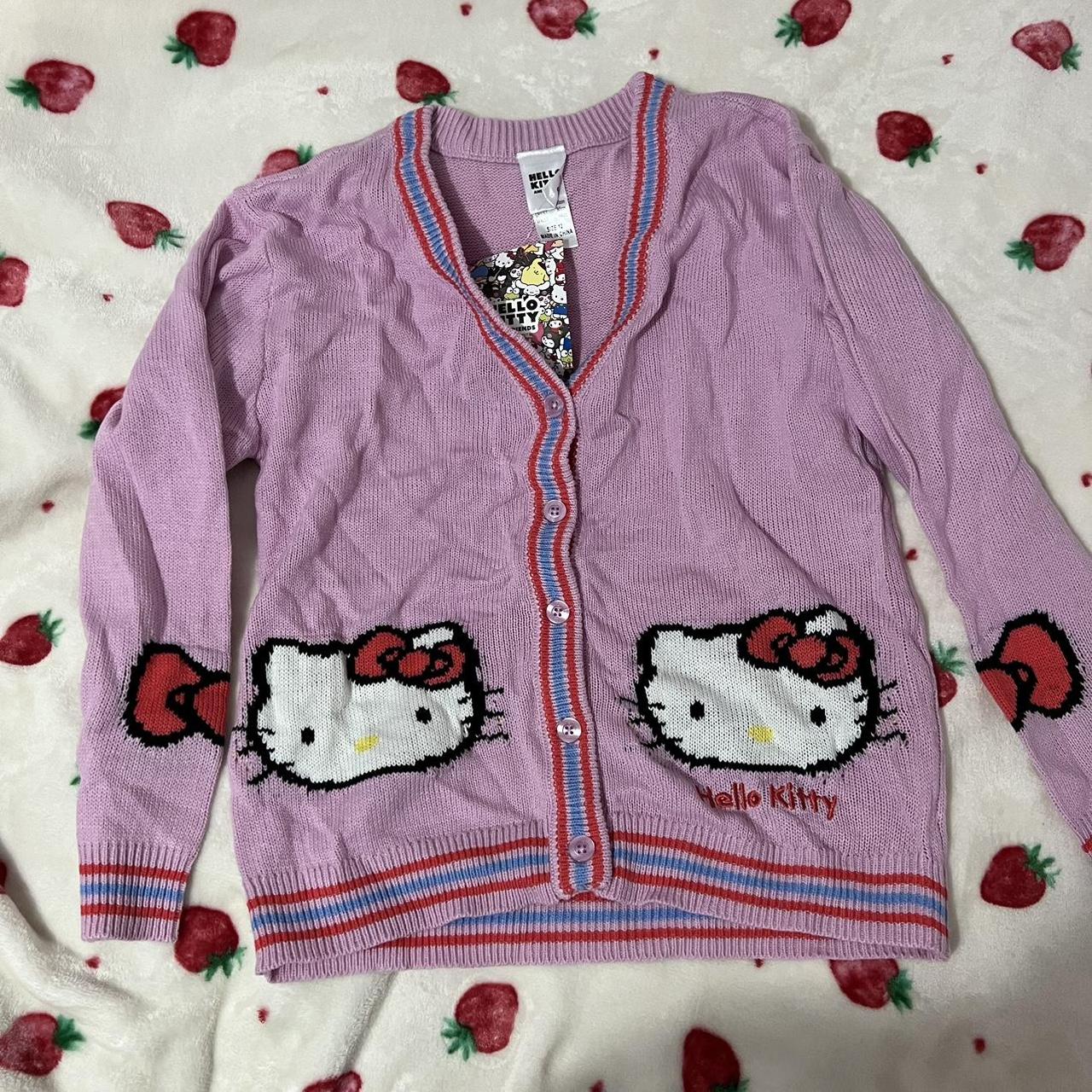 Cutest hello kitty cardigan Size 12 kids (fits xs... - Depop