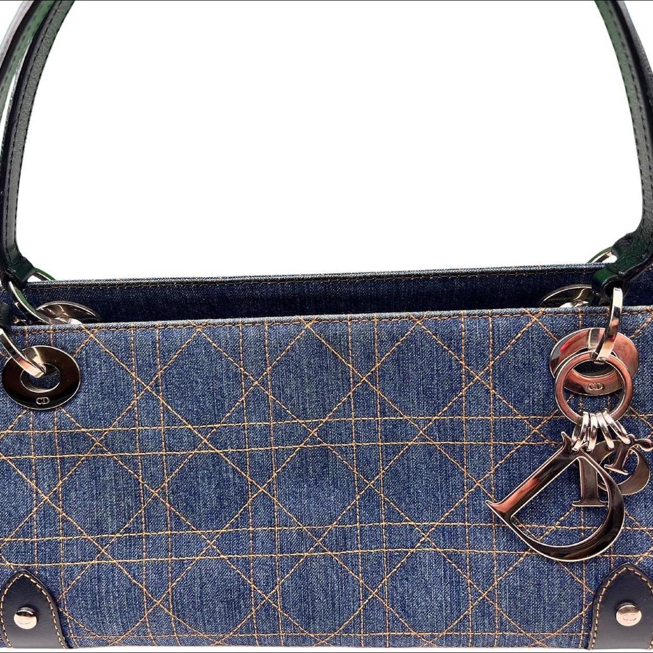 denim lady dior super rare dior d lite east west bag... - Depop