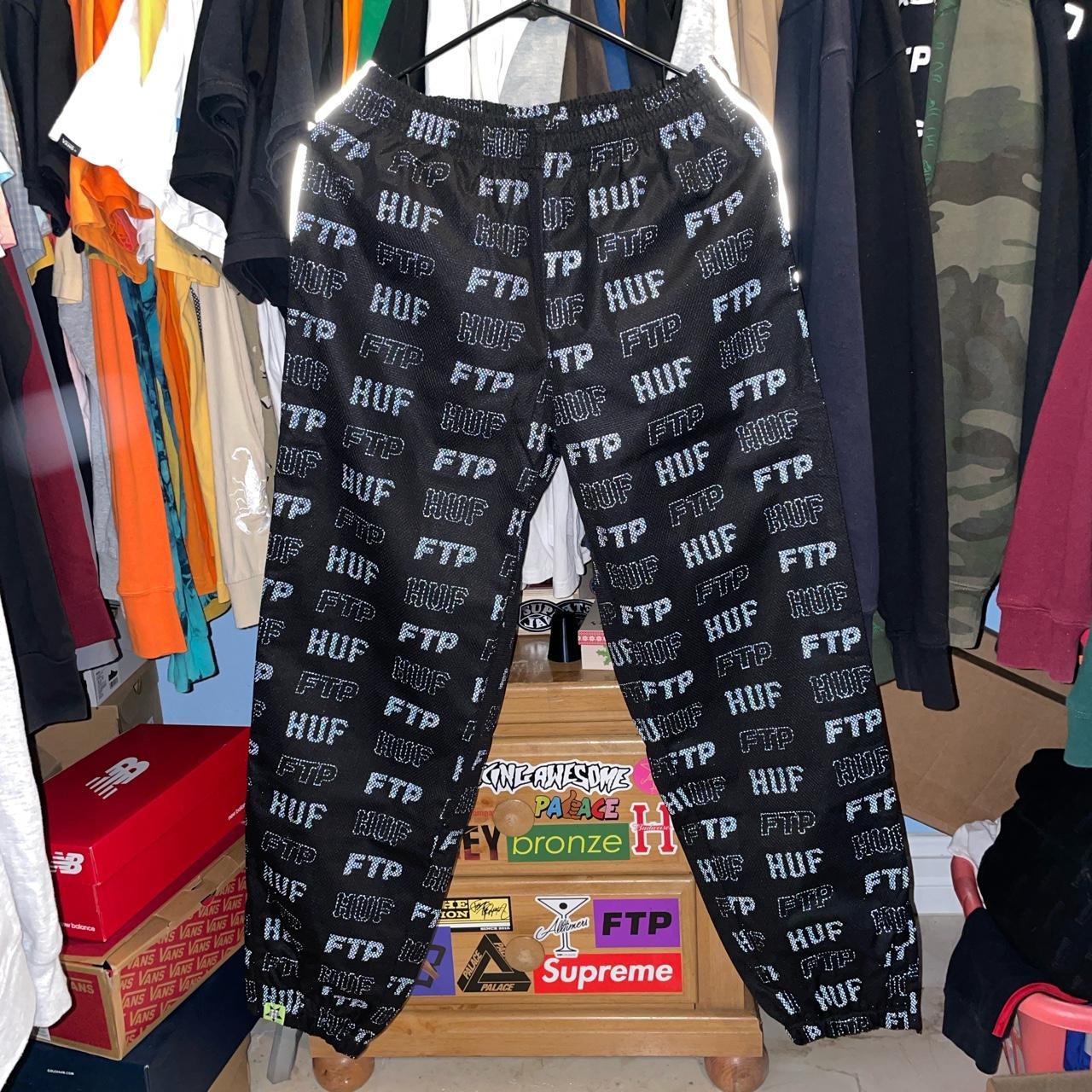 HUF x FTP Track Pants Size Small 3M branding... - Depop