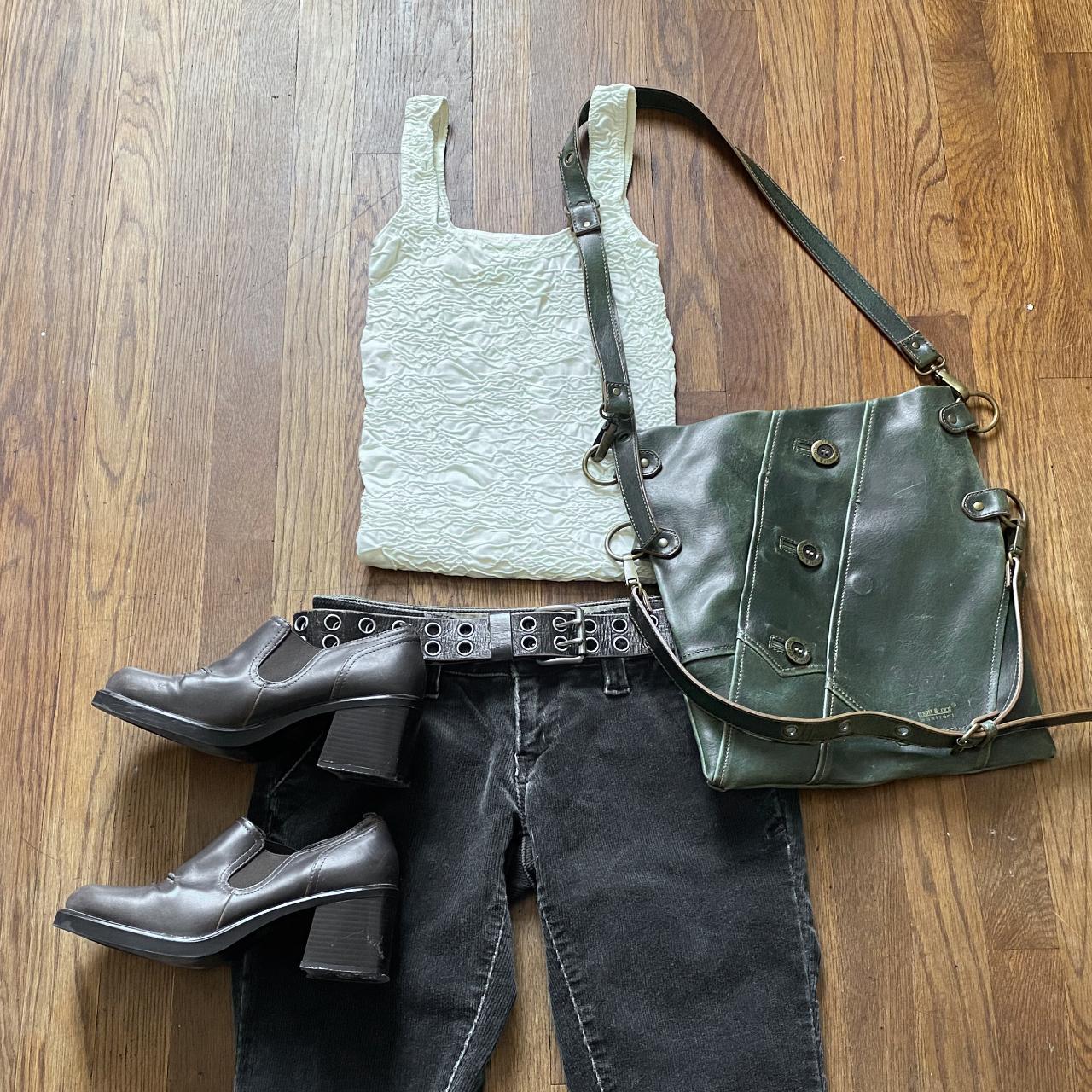 Scrunched White Tank Top Scrunched white tank top... - Depop