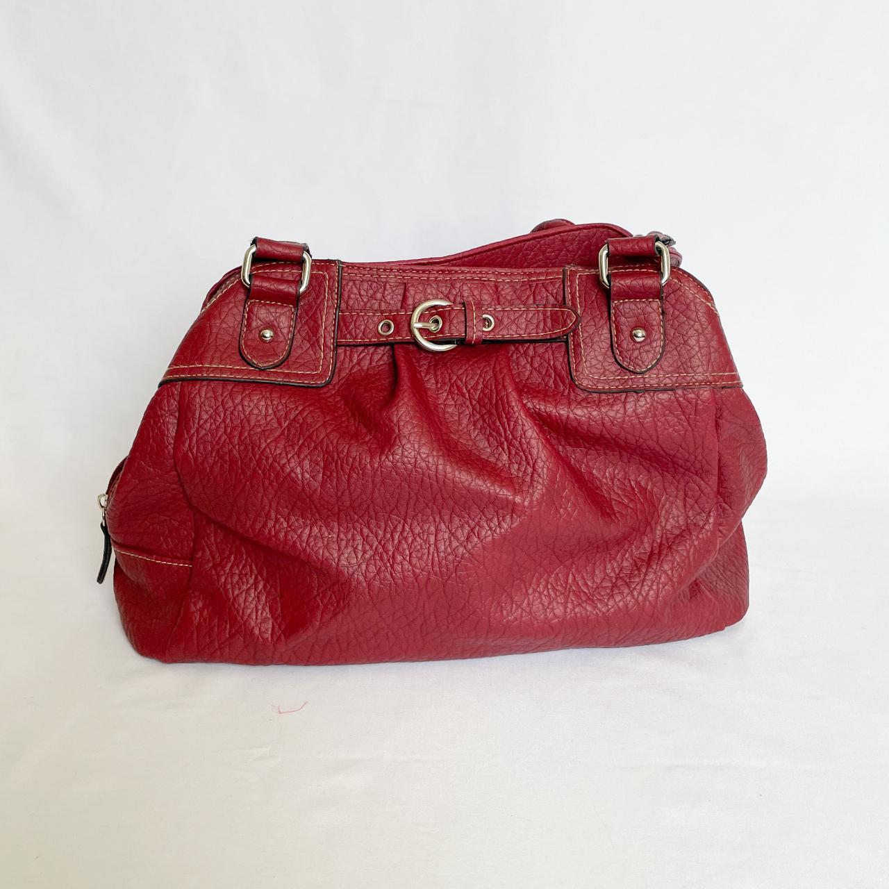 Y2K Red Leather Purse 2000s faux leather red purse.... - Depop