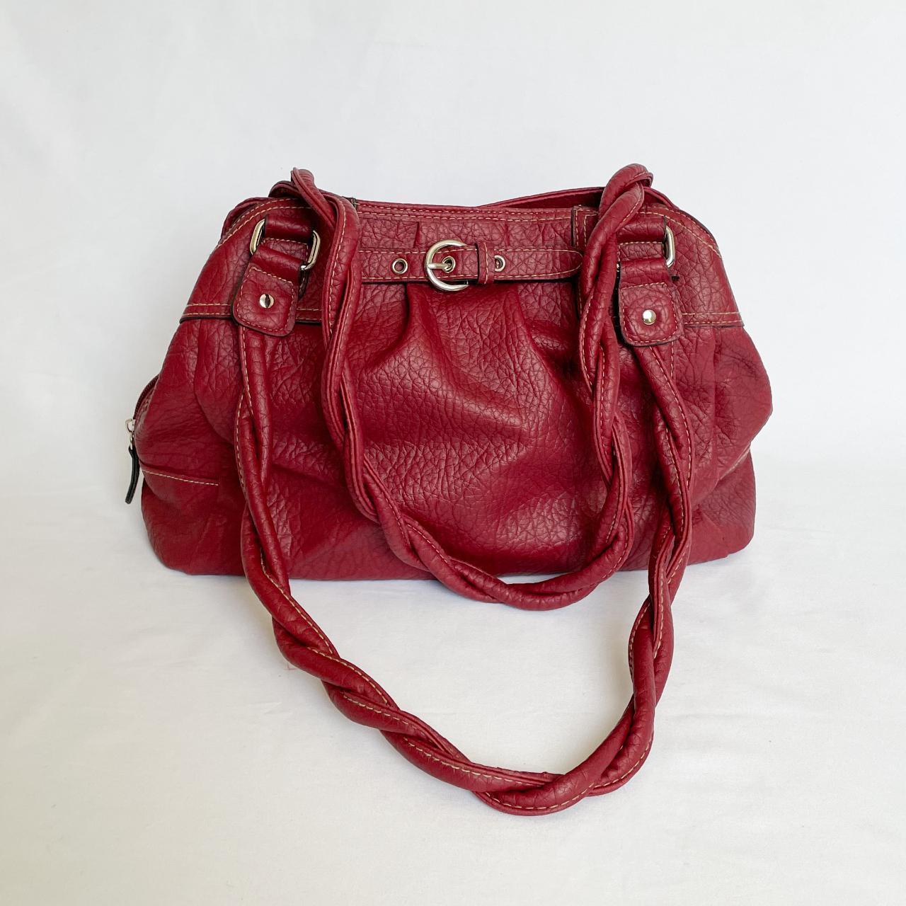Y2K Red Leather Purse 2000s faux leather red purse.... - Depop