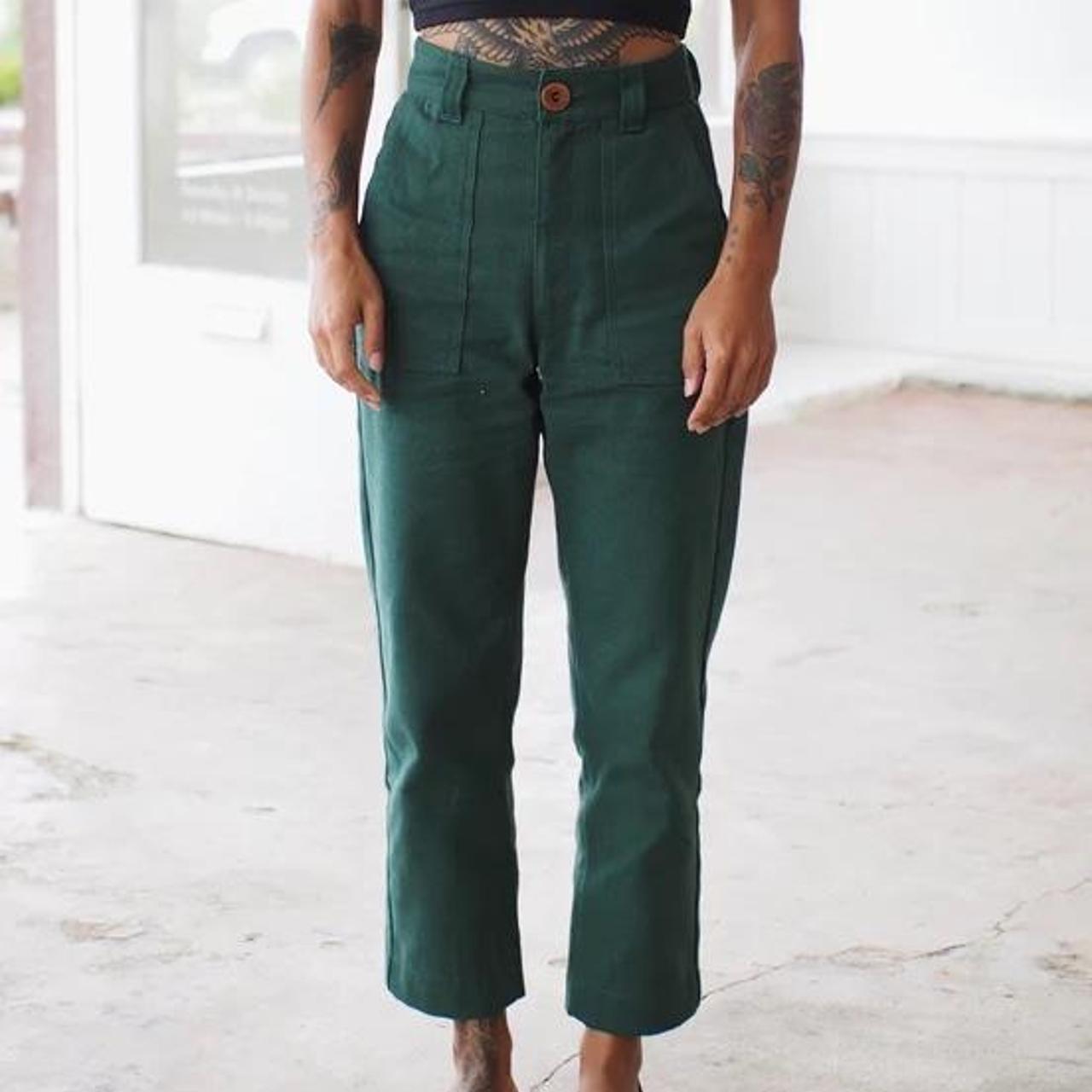 Beaton Women's Green Trousers | Depop