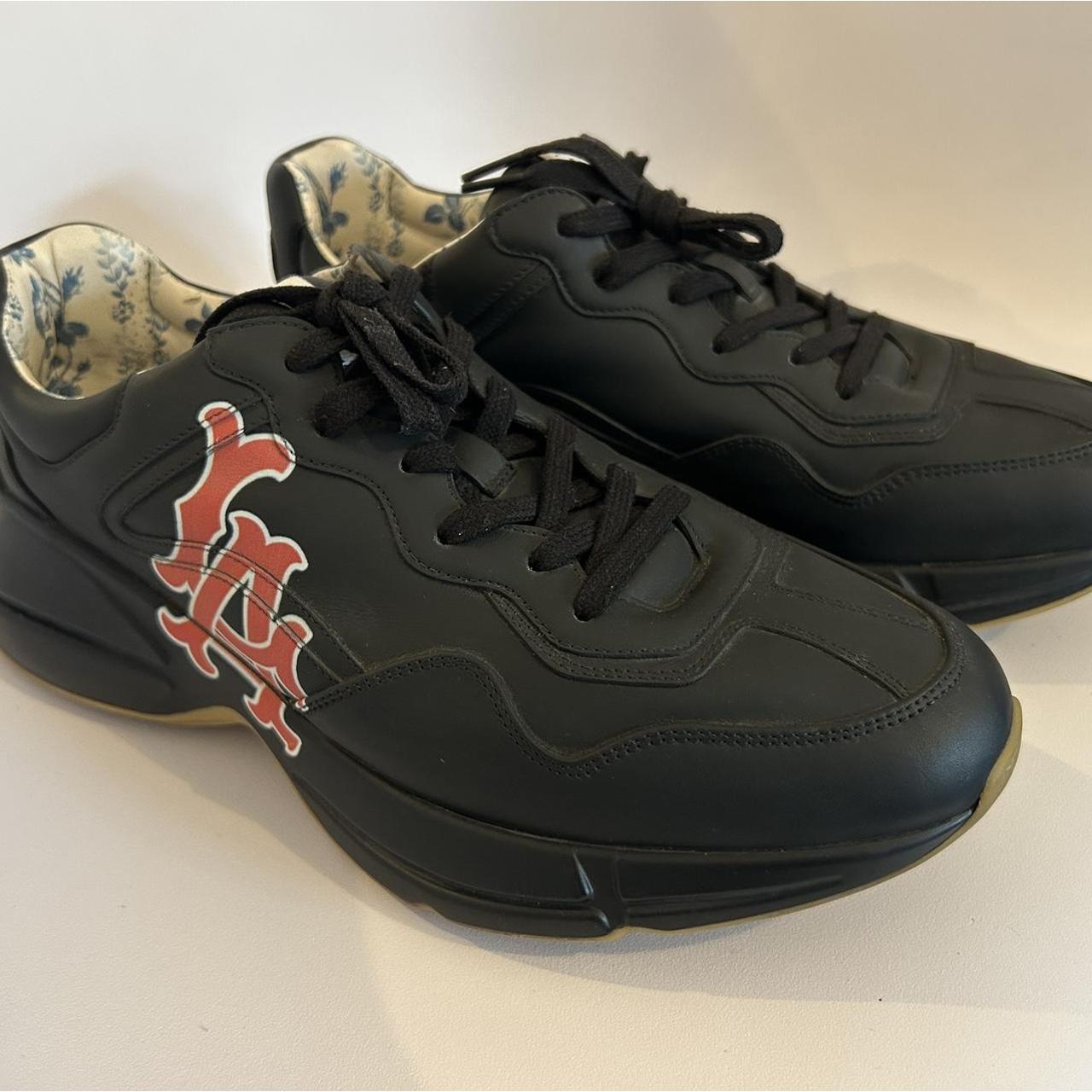 Gucci X MLB Rhyton Black Sneakers LA Angeles Gucci... - Depop