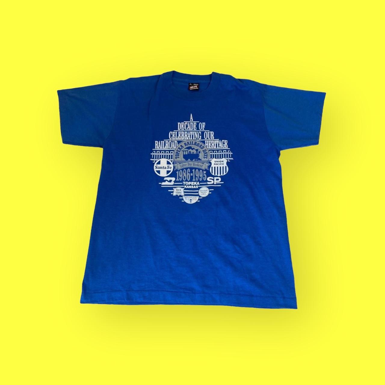Vintage 90s T-Shirt Topeka Kansas railroad... - Depop