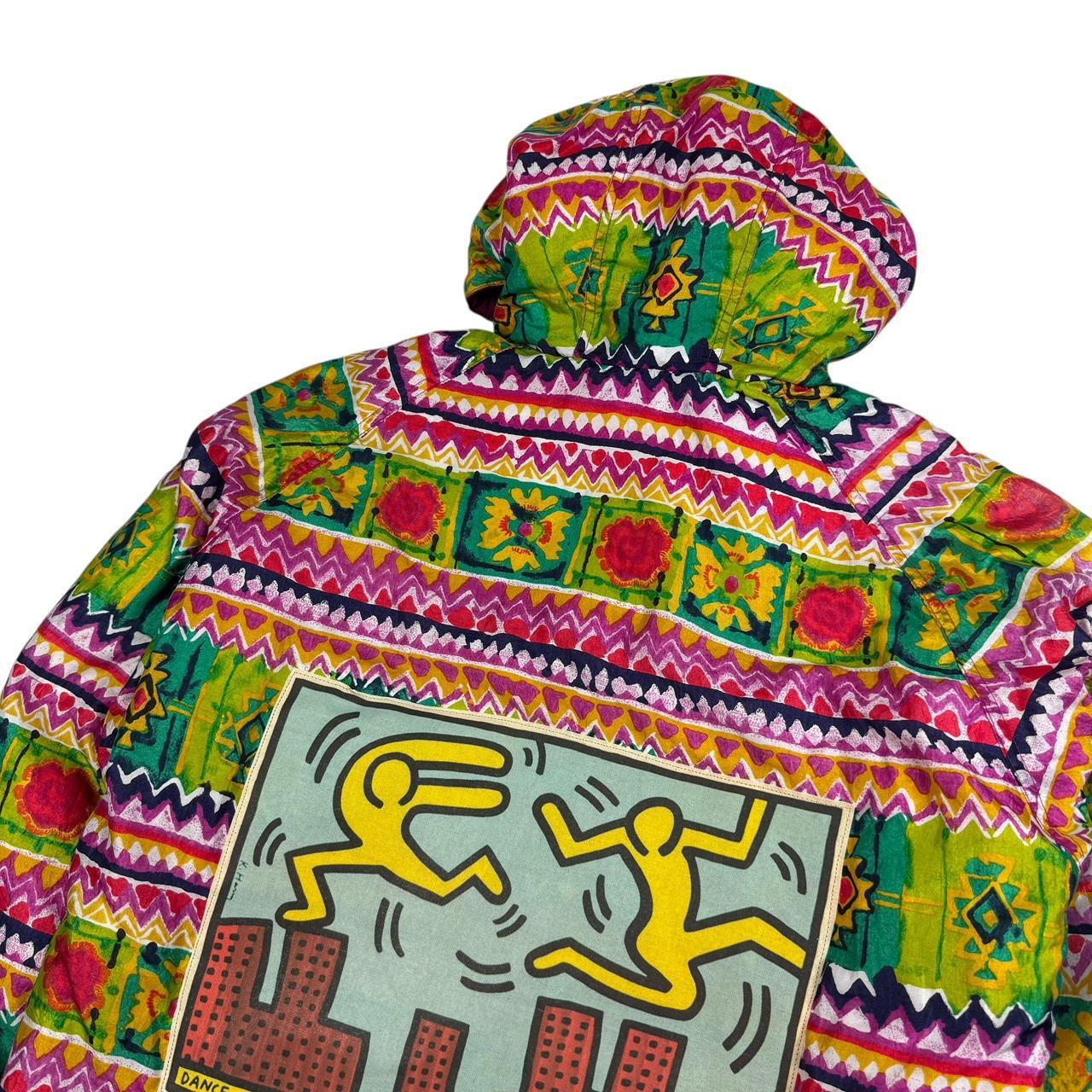 Keith Haring Puffer Jacket vintage multicoloured... - Depop