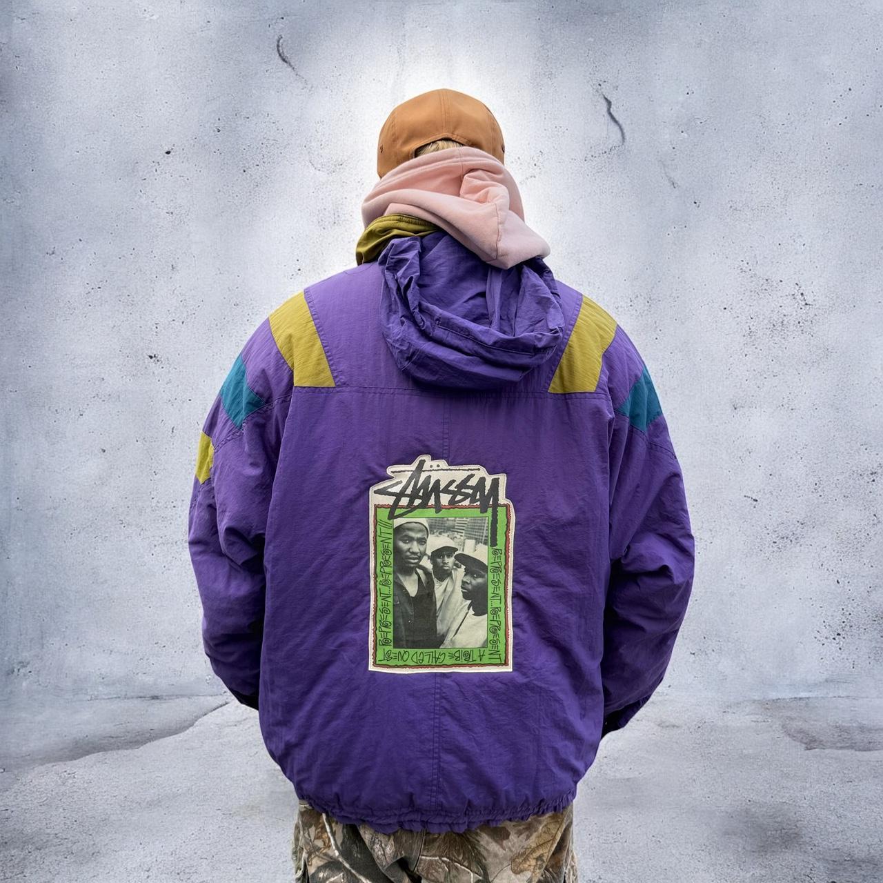 STUSSY PUFFER Reworked Vintage 90s puffer jacket in... - Depop