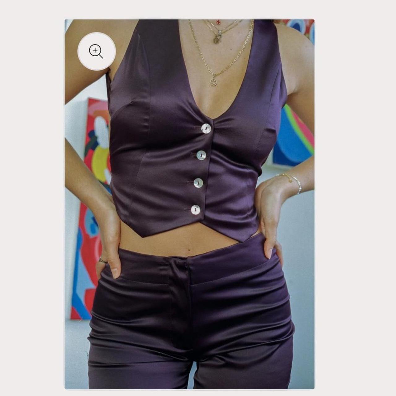 Alchemy London indigo backless waistcoat suit top... - Depop