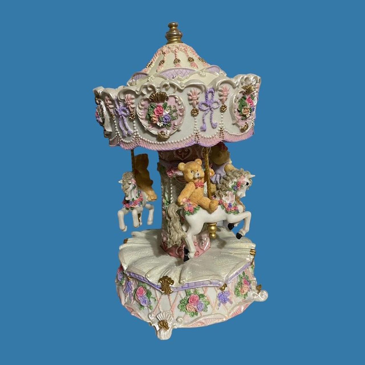 Classic treasures musical teddy bear carousel horse... - Depop