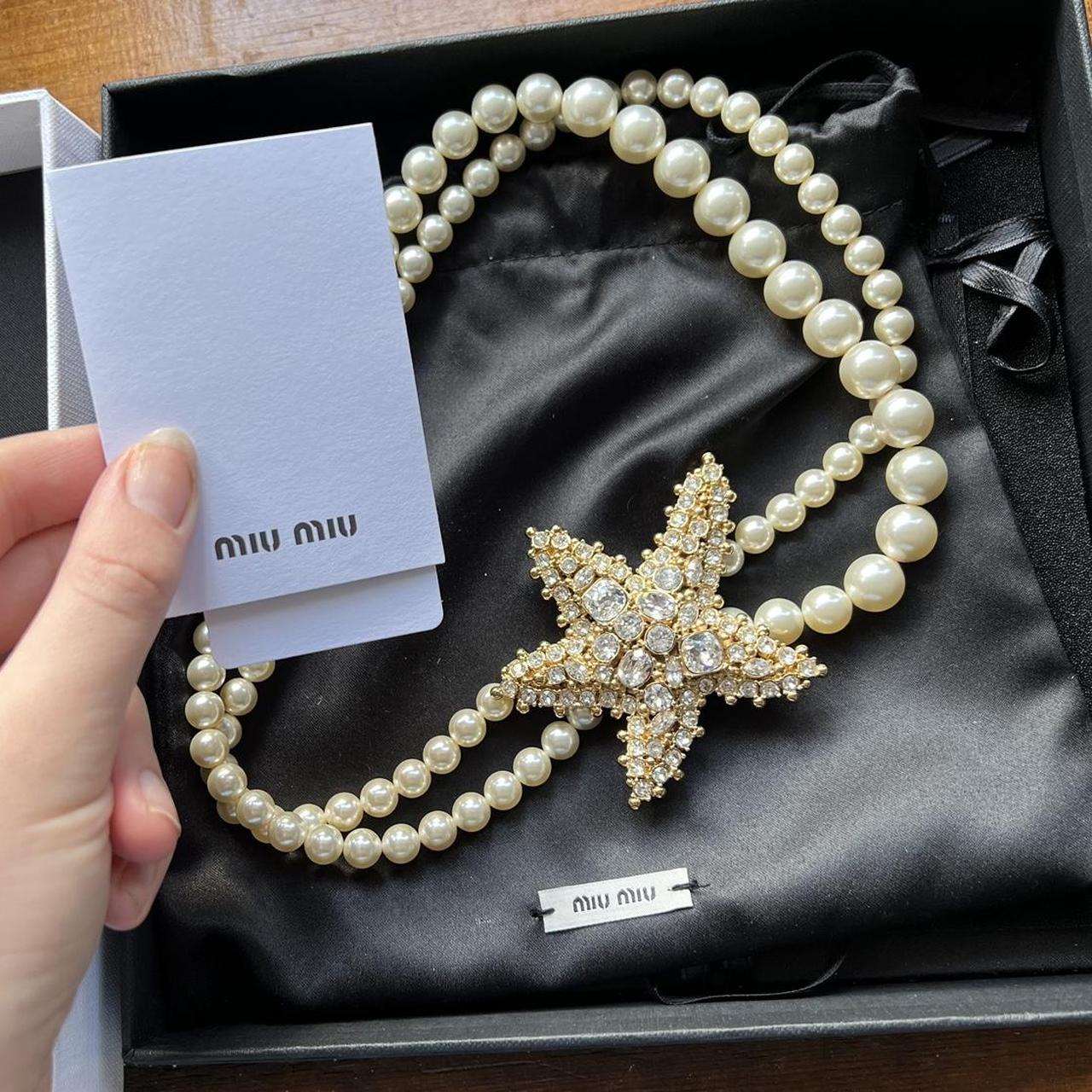 Miu Miu Starfish Collana necklace, two strings of... - Depop