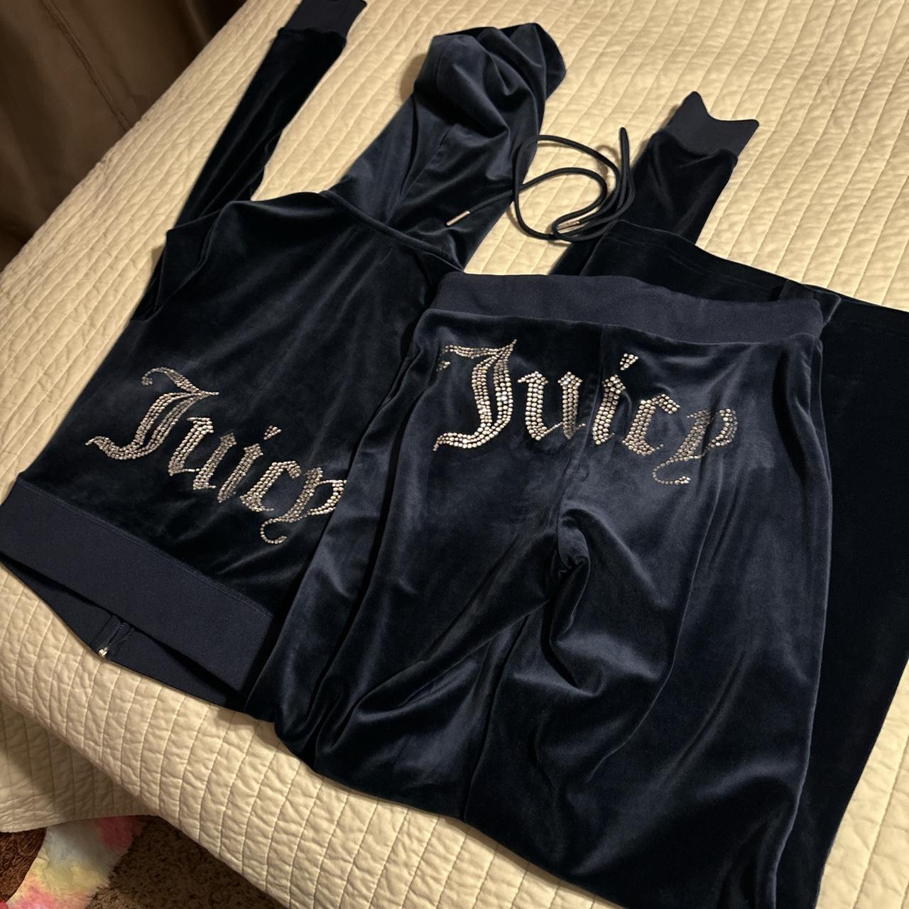 juicy couture bling tracksuit in regal blue. wore... - Depop