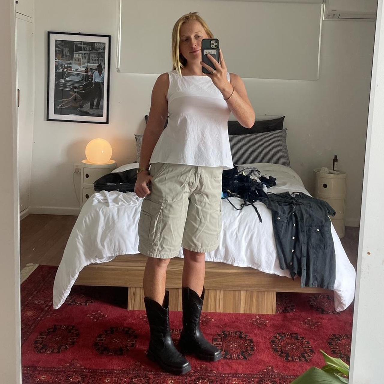 Super cute white open back top Purchased in South... | Depop