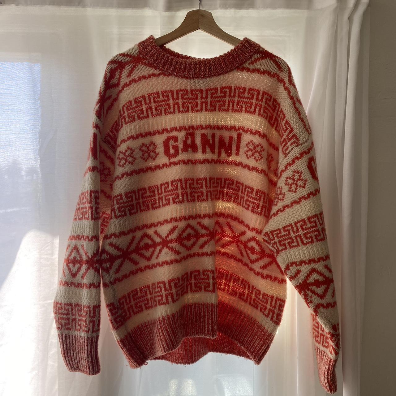 Iconic Ganni red fair isle sweater! Worn a couple of... - Depop